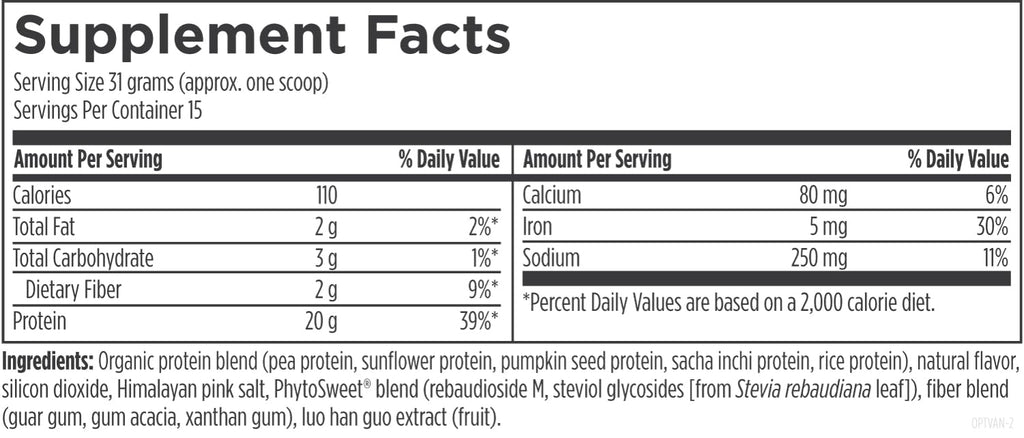 Healthy vanilla protein for baking