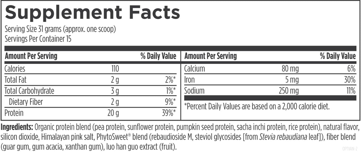 Healthy vanilla protein for baking