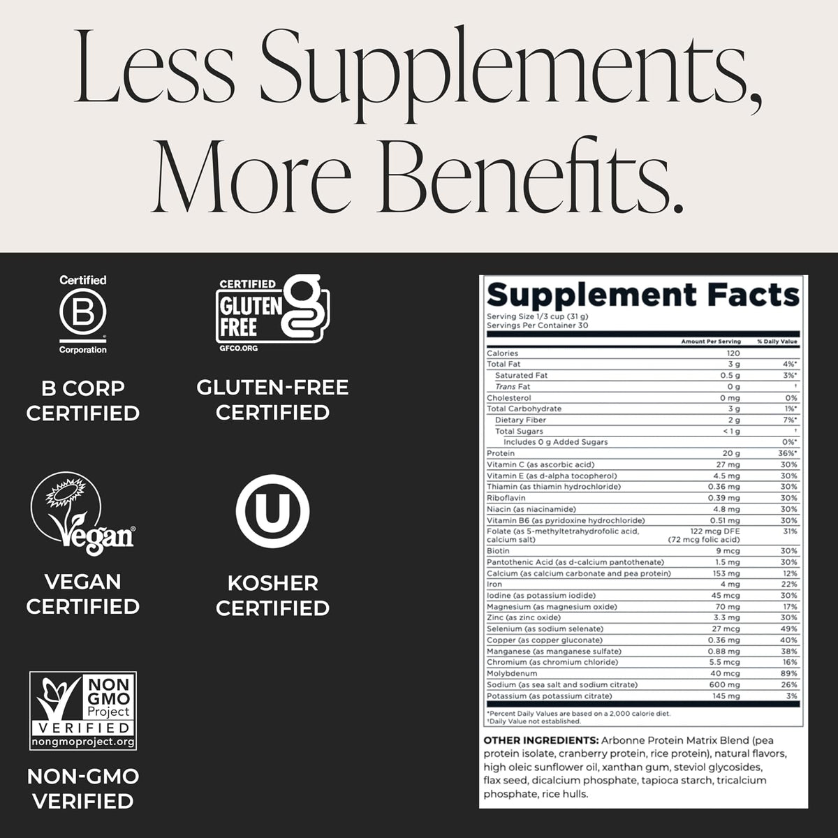healthy vegan protein supplement