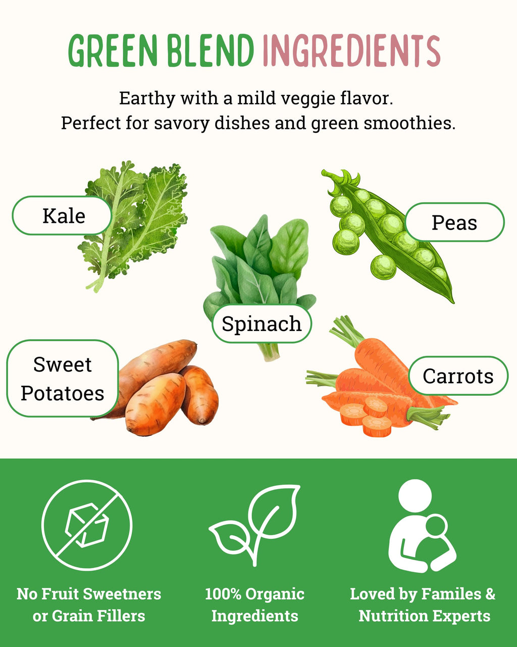 Healthy vegetable blend for kids