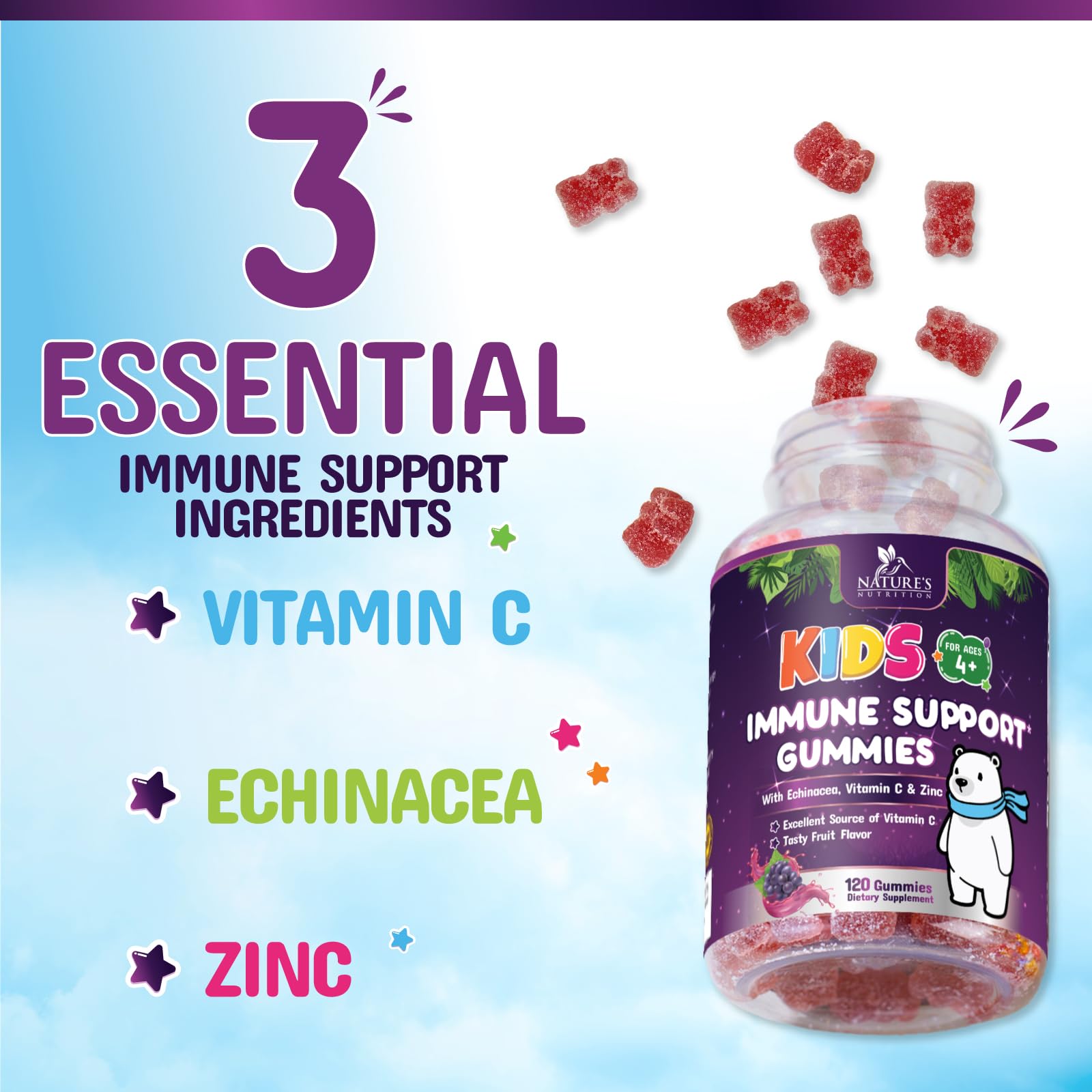 Healthy vitamins for kids' daily routine