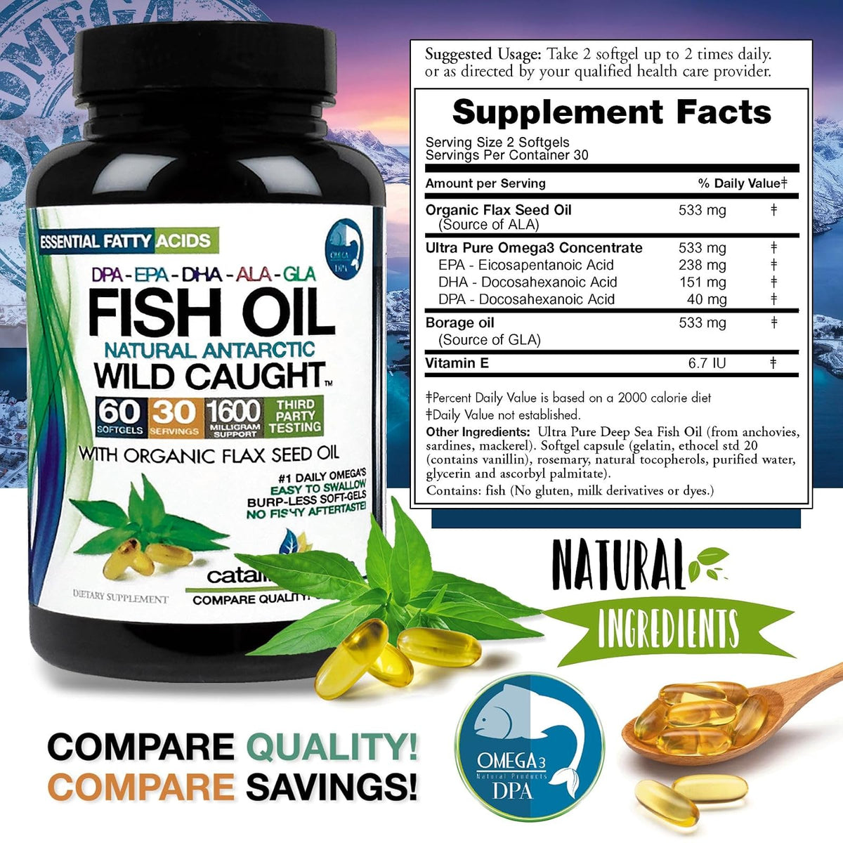 heart health fish oil capsules