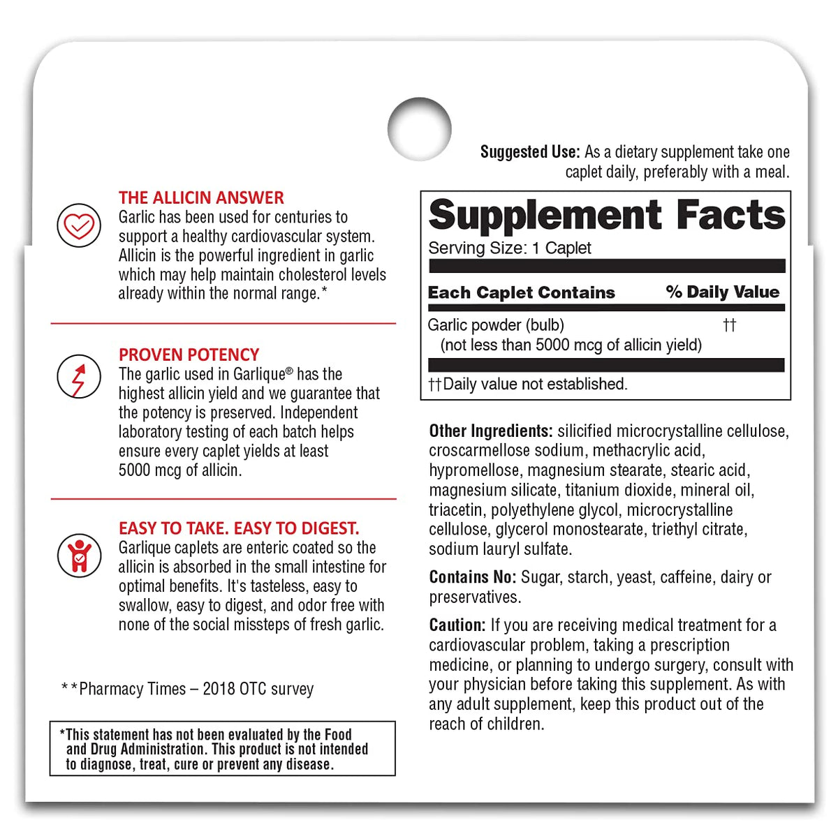 heart health formula with Garlique