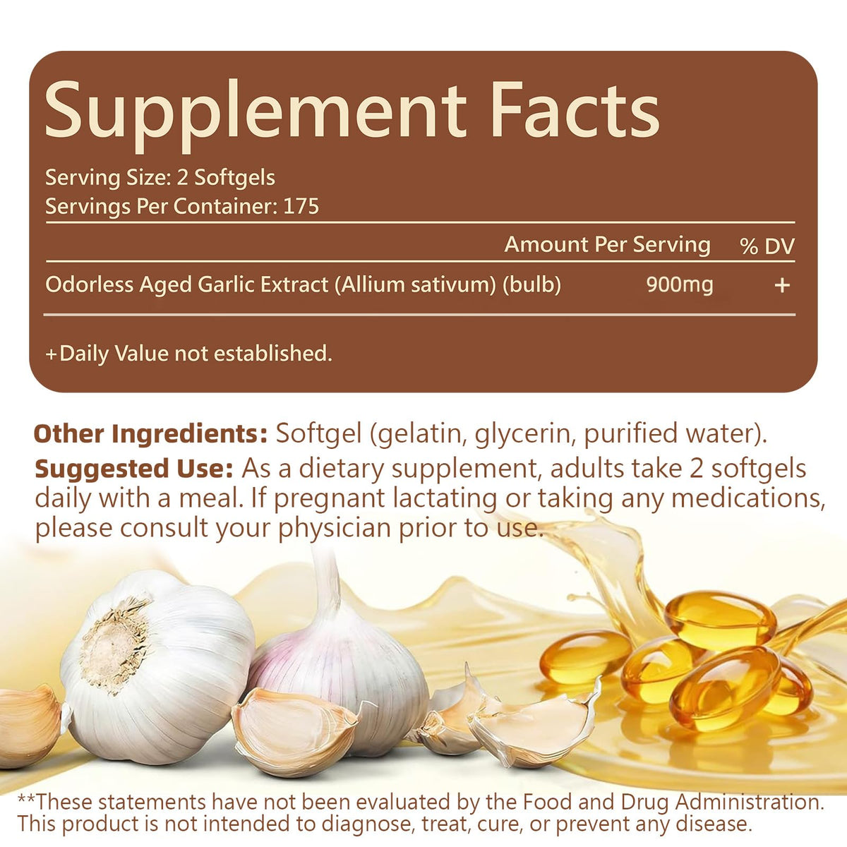 heart health garlic extract capsules