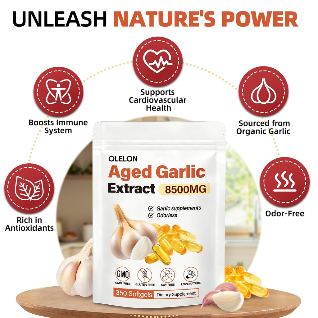 heart health garlic extract softgels