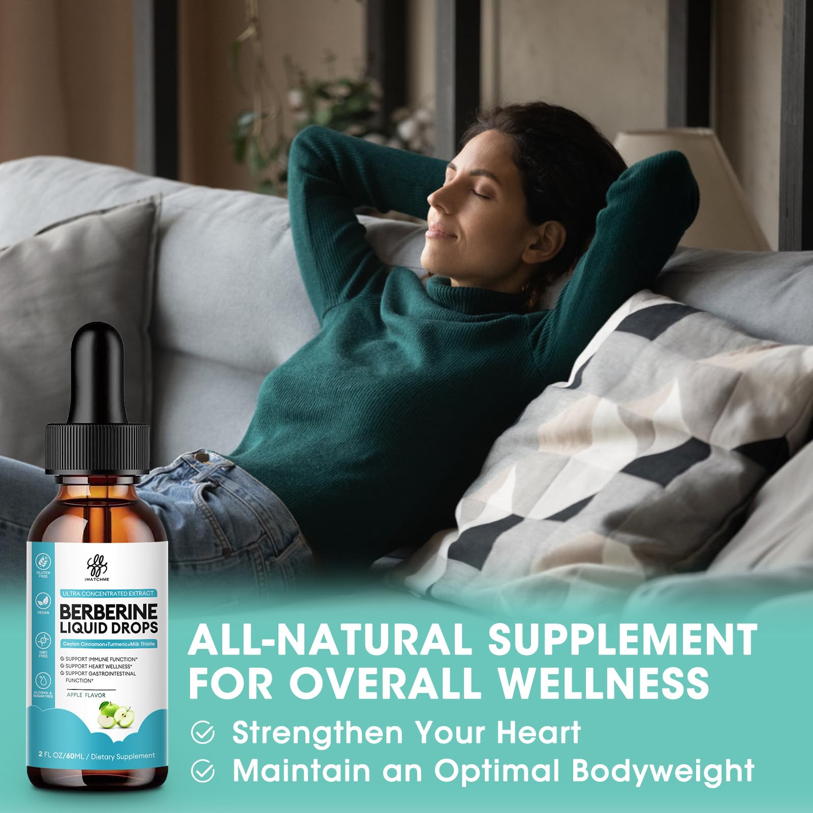 heart health liquid drops with antioxidants