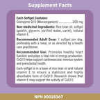 Heart health supplement CoQ10 softgels