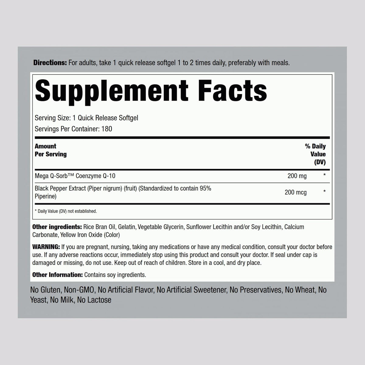 heart health support CoQ10 capsules