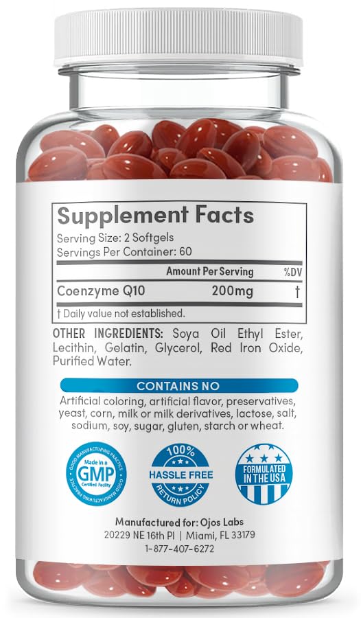 Heart health support CoQ10 supplement