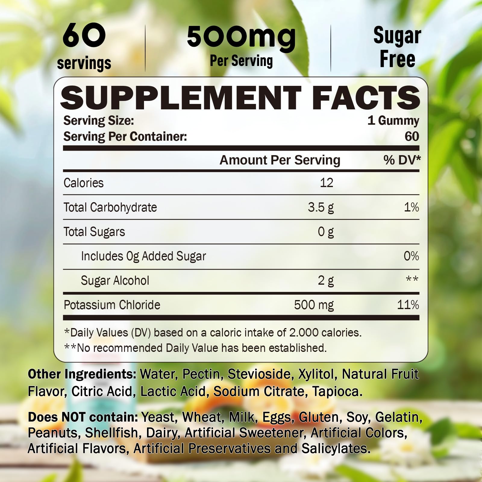 heart health support potassium gummies