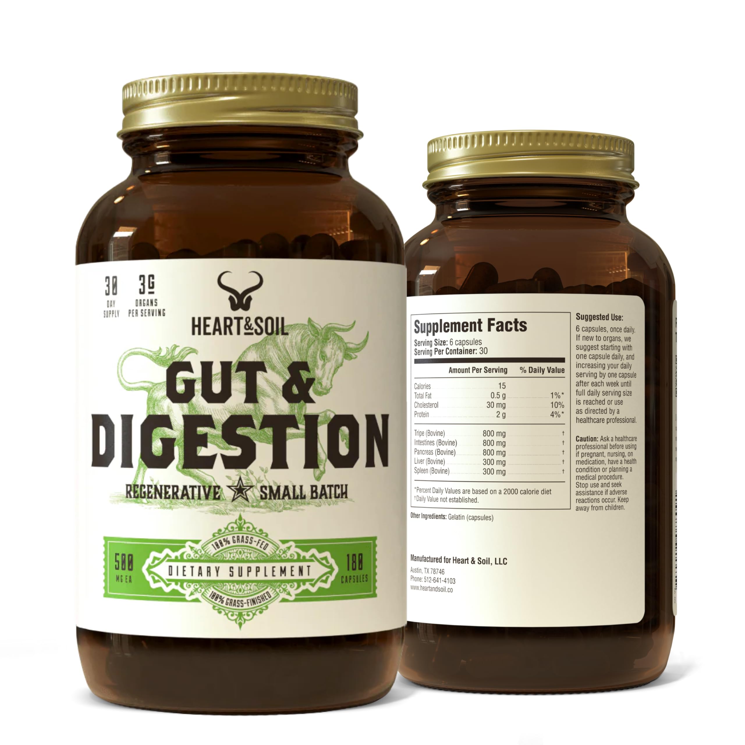 HEART & SOIL gut health capsules