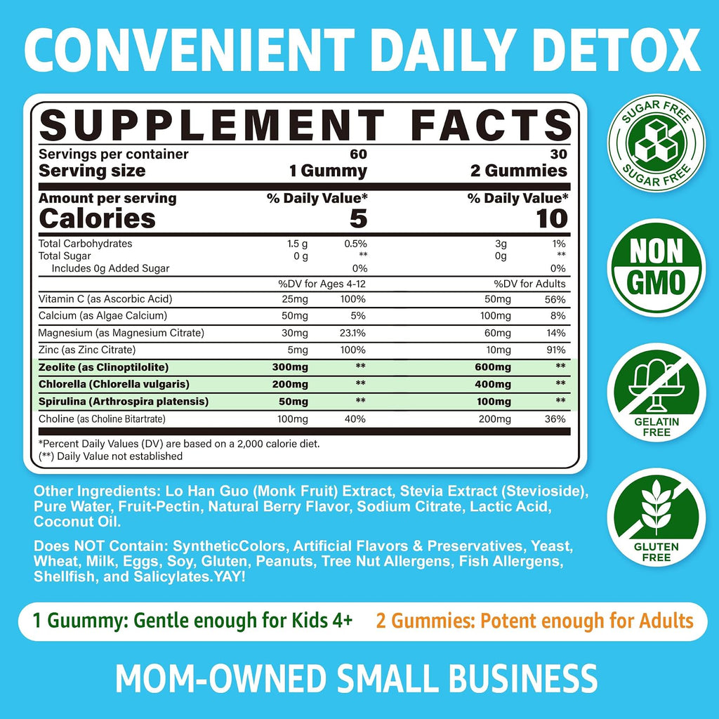 heavy metal detox gummy multivitamins
