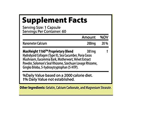 Height enhancement formula with essential minerals