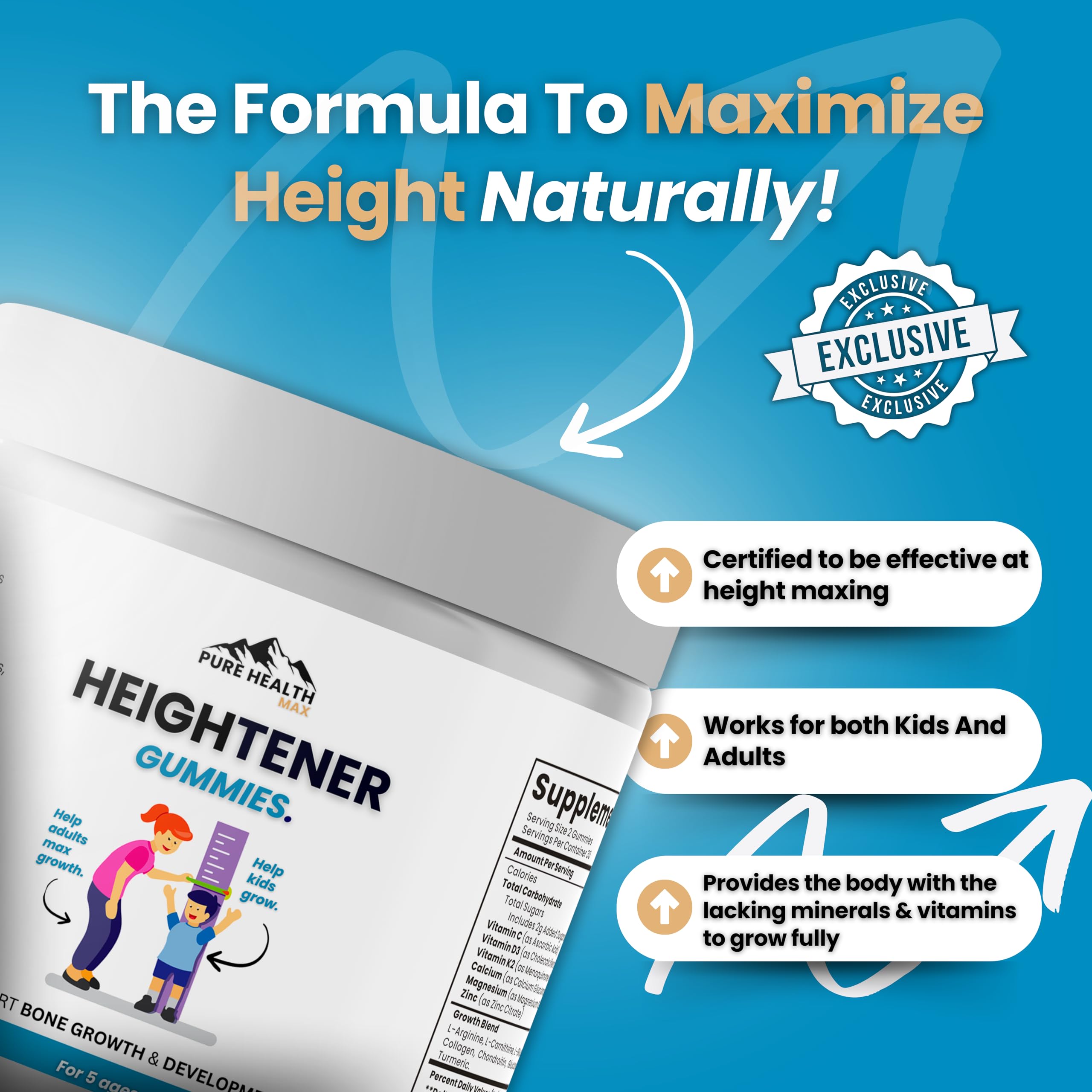 Heightener Gummies for overall wellness