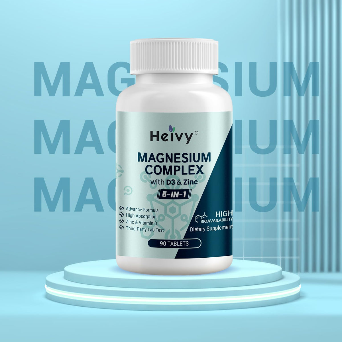 Heivy magnesium tablets for overall health