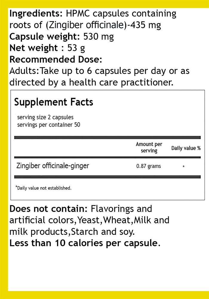 Hekma Center ginger supplement benefits