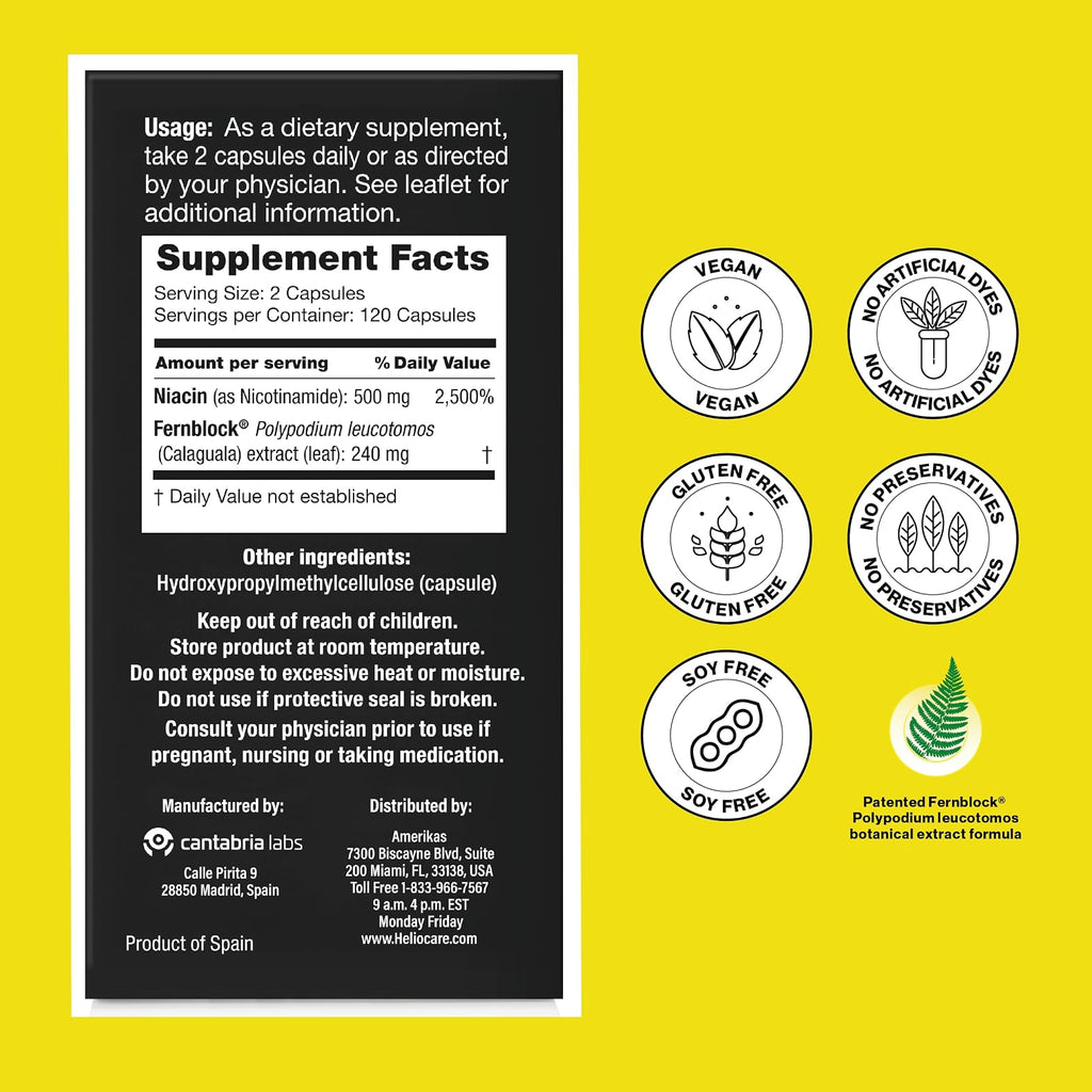 Heliocare vitamin B complex support
