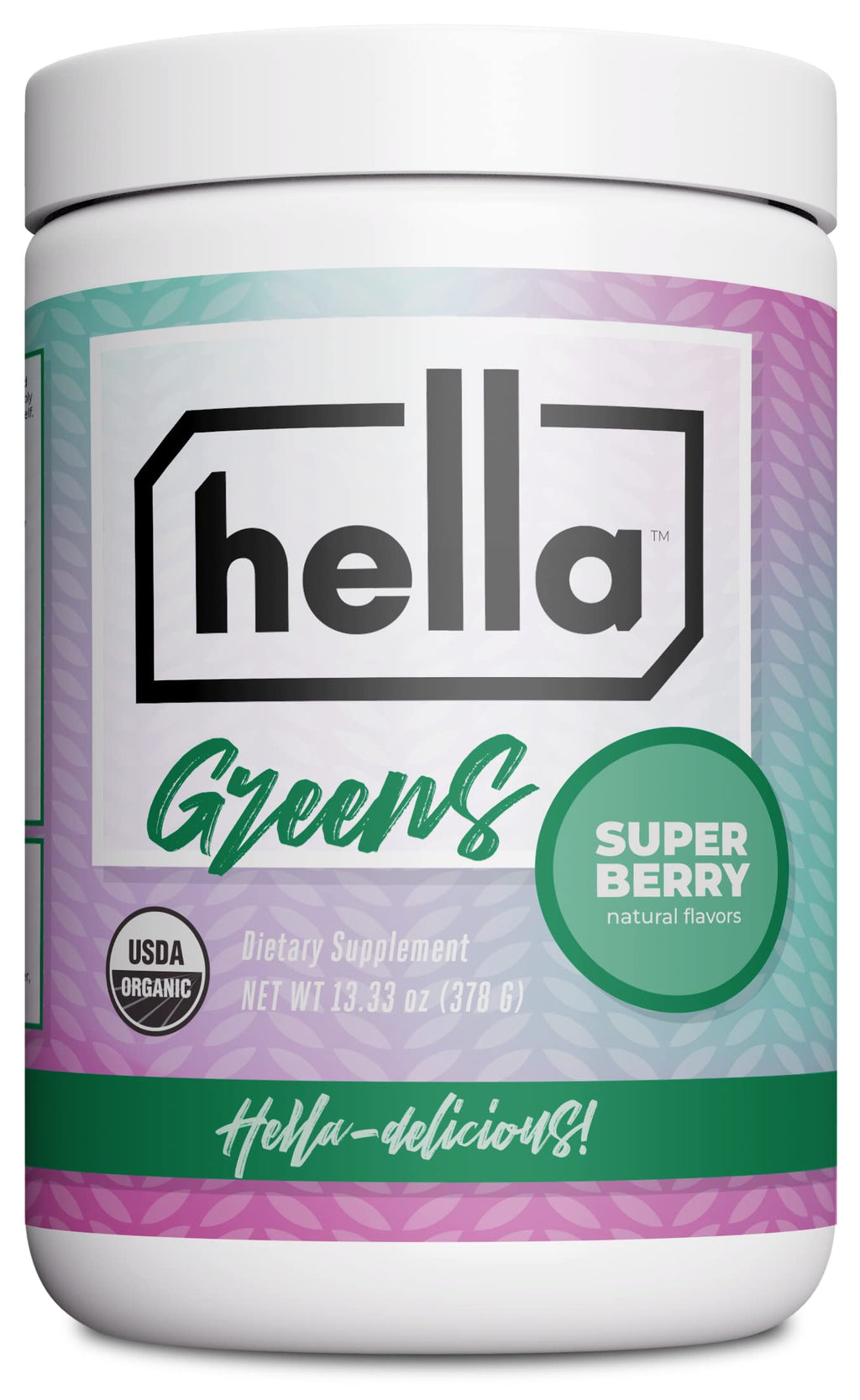 Hella Greens Powder super berry flavor