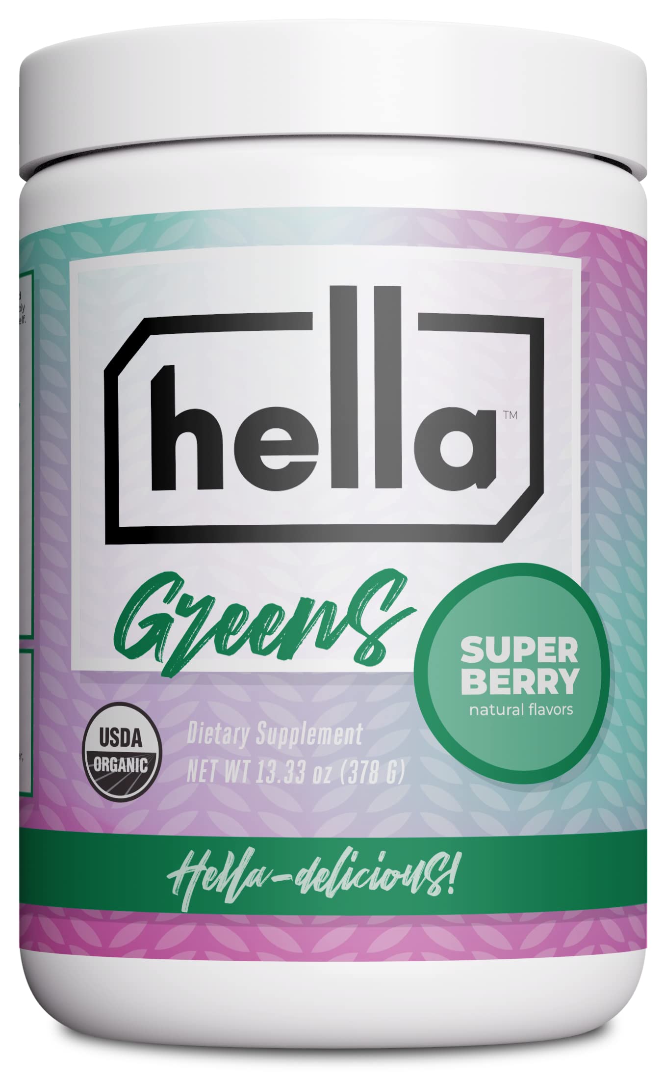 Hella Greens Powder super berry flavor