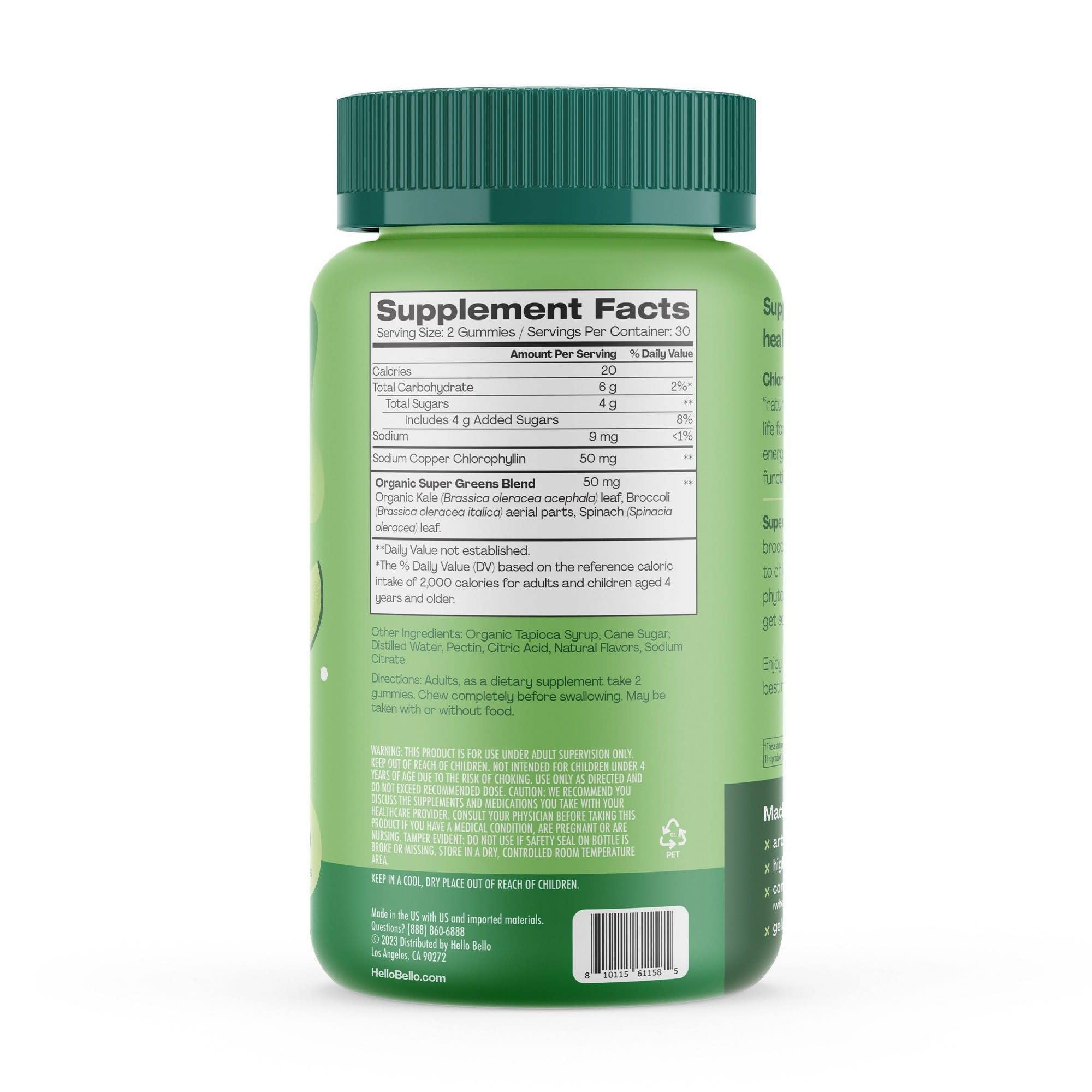 Hello Bello chlorophyll for immune support