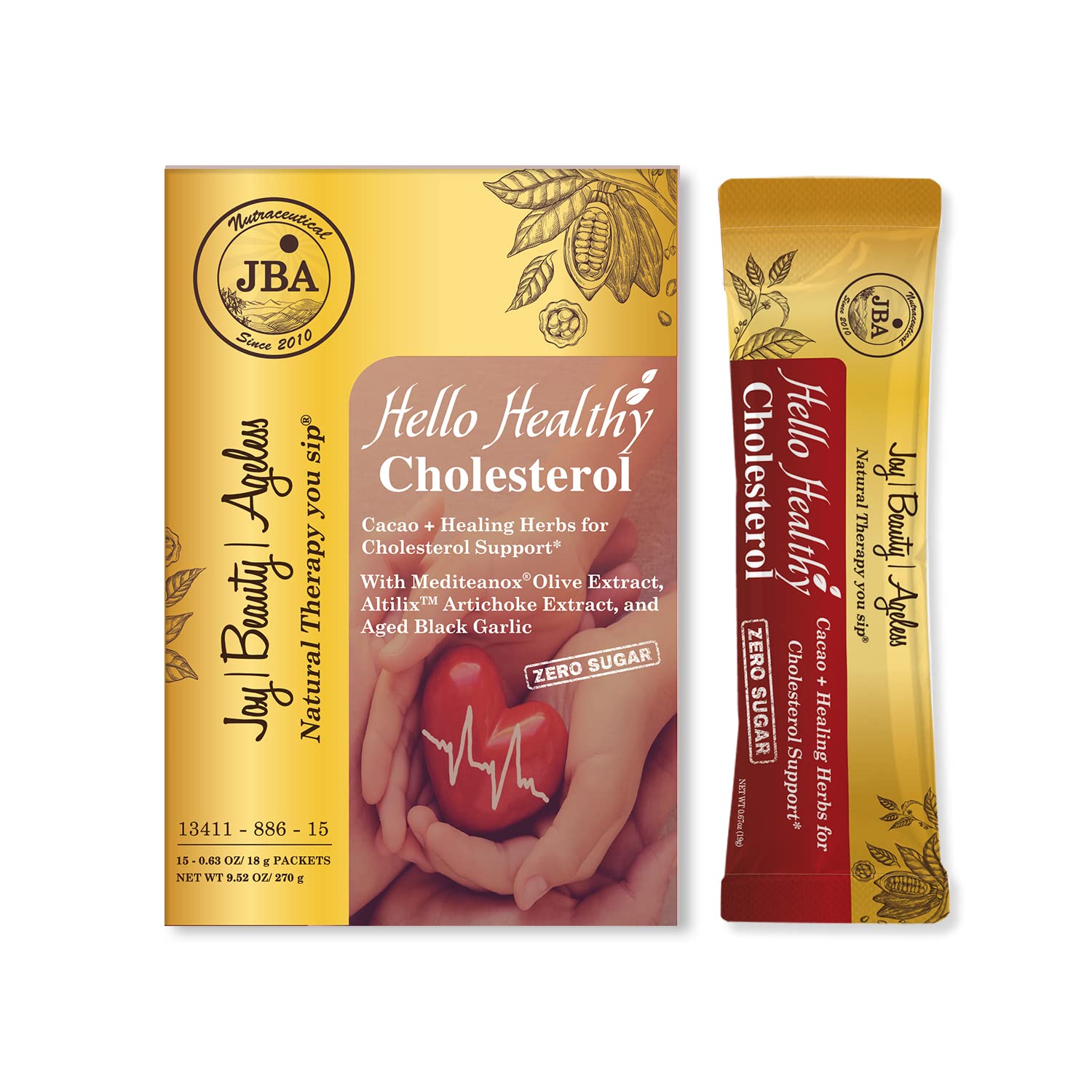 Hello Healthy Cholesterol raw cacao packets