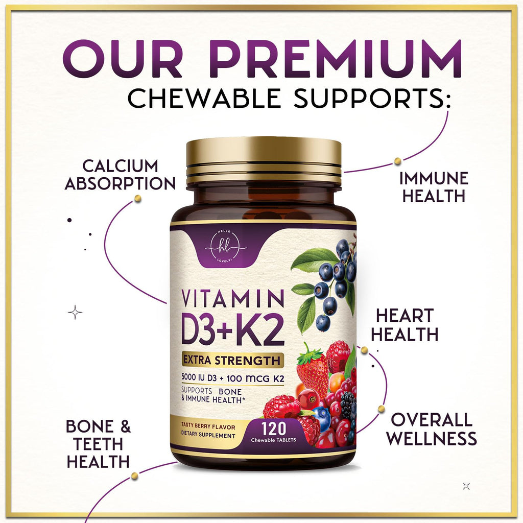 Hello Lovely chewable Vitamin D3 K2
