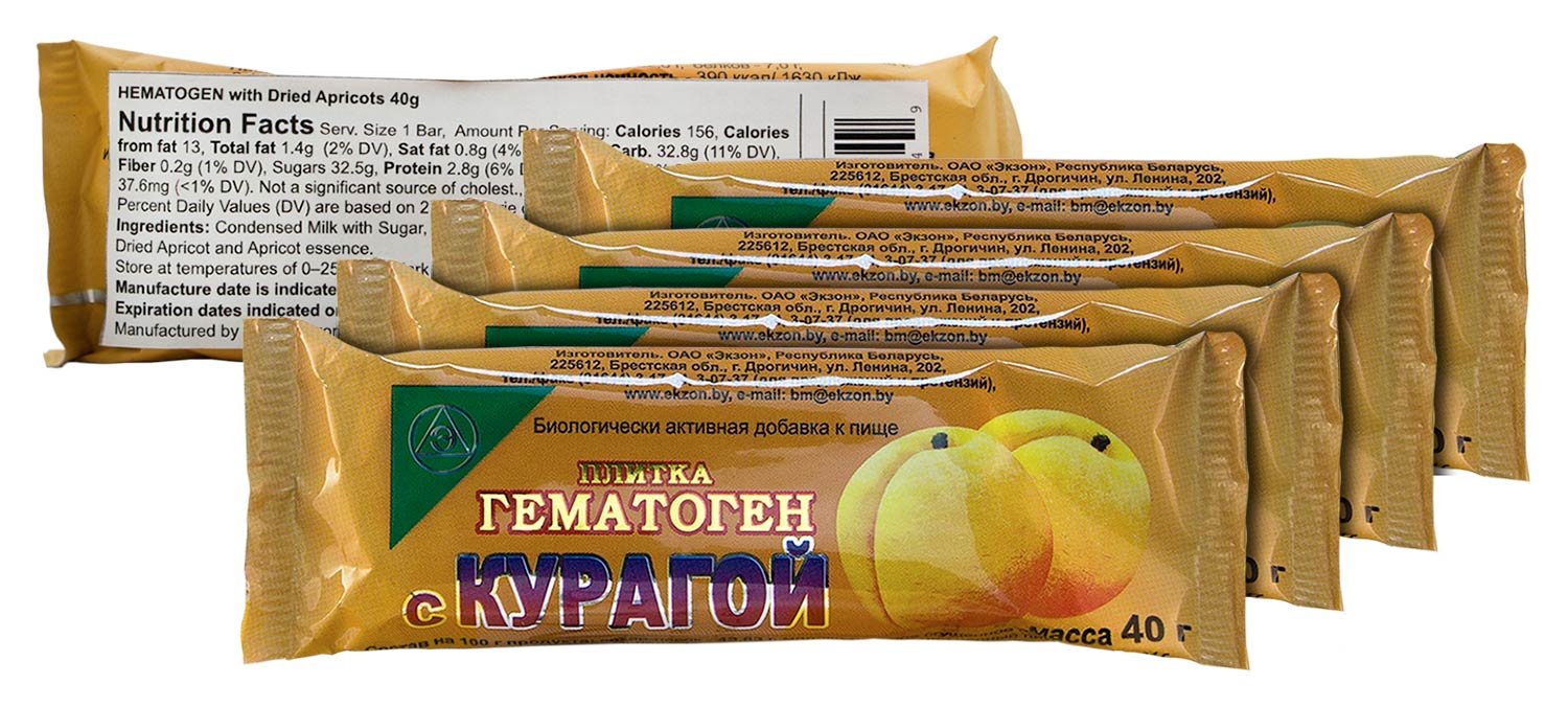Hematogen nutrient-rich snack bars