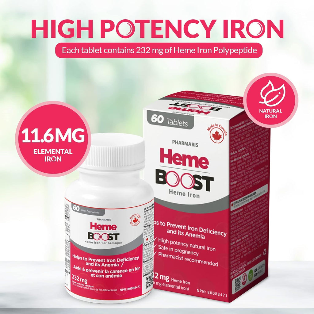 Heme iron bisglycinate tablets 180 count