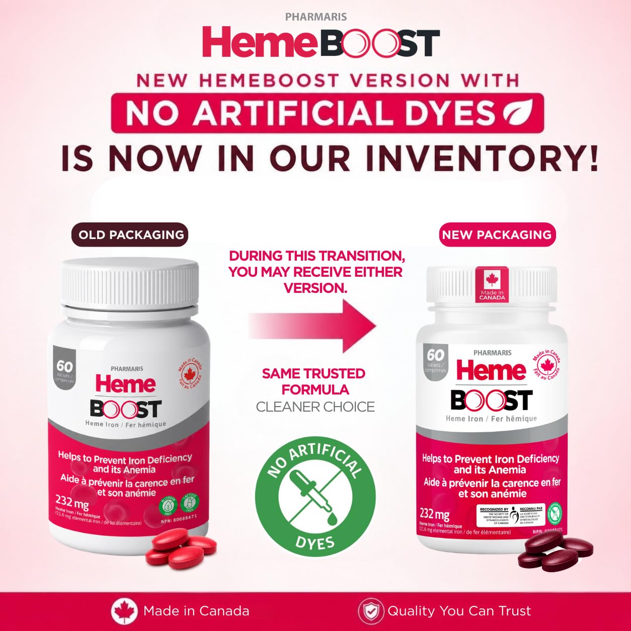 Heme iron bisglycinate tablets
