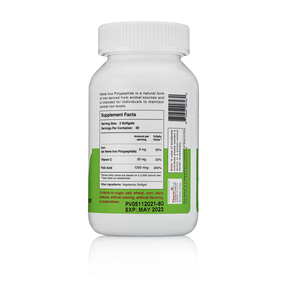 Heme iron with vitamin C benefits