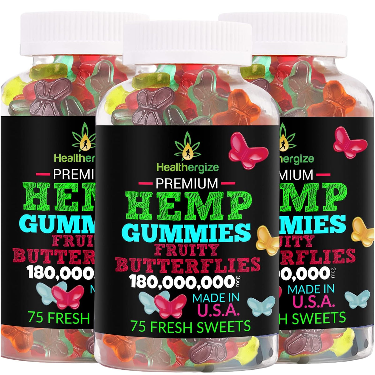hemp gummies fruity butterflies multivitamins