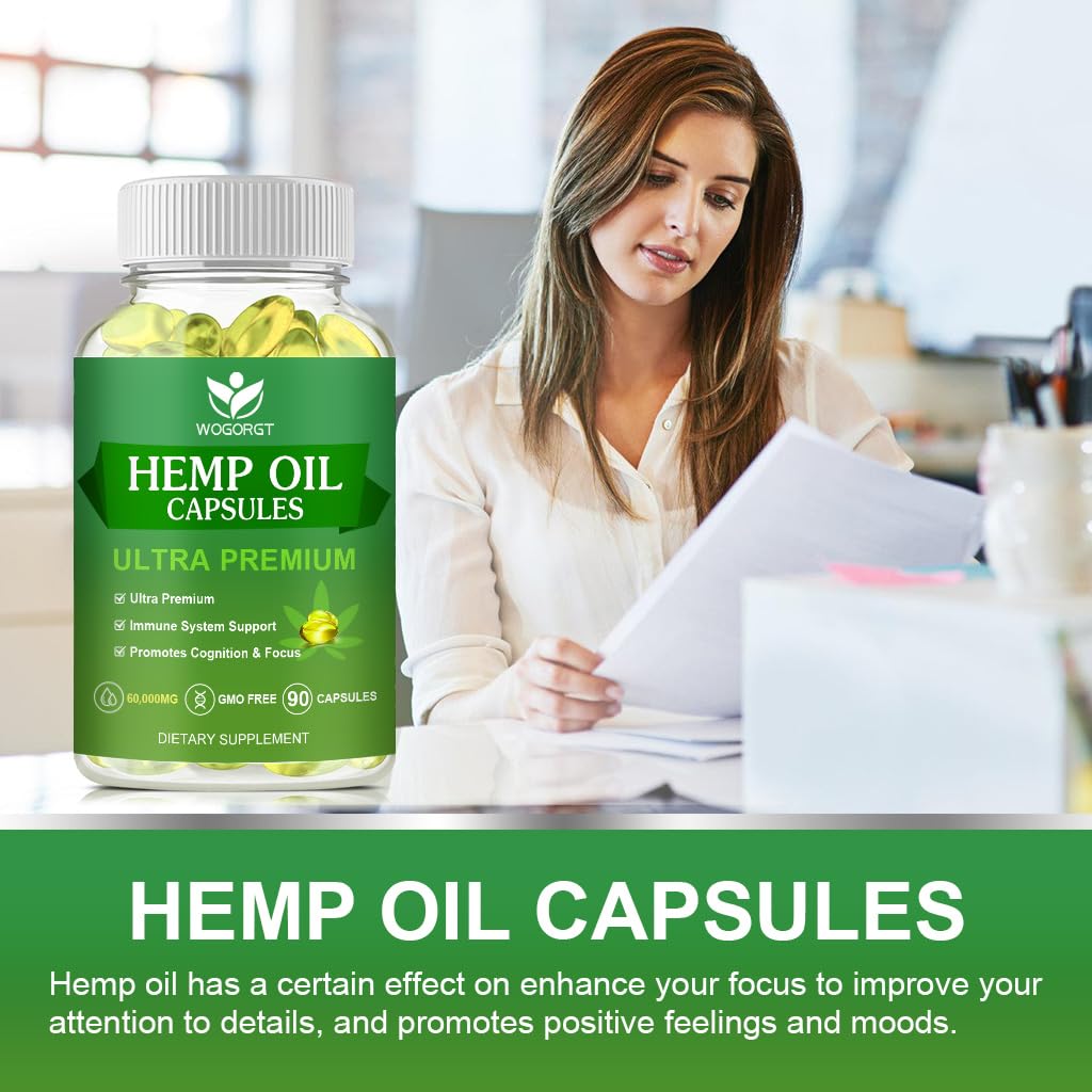 Hemp oil capsules for inflammation
