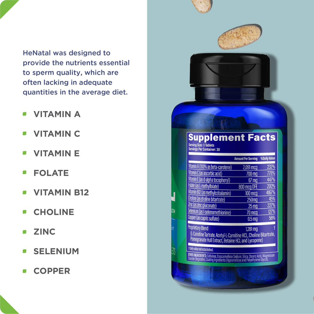HeNatal male fertility support formula