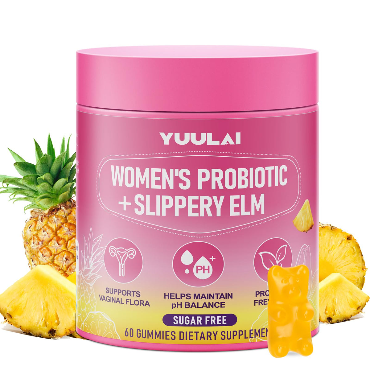 Her Juicy probiotic slippery elm gummies