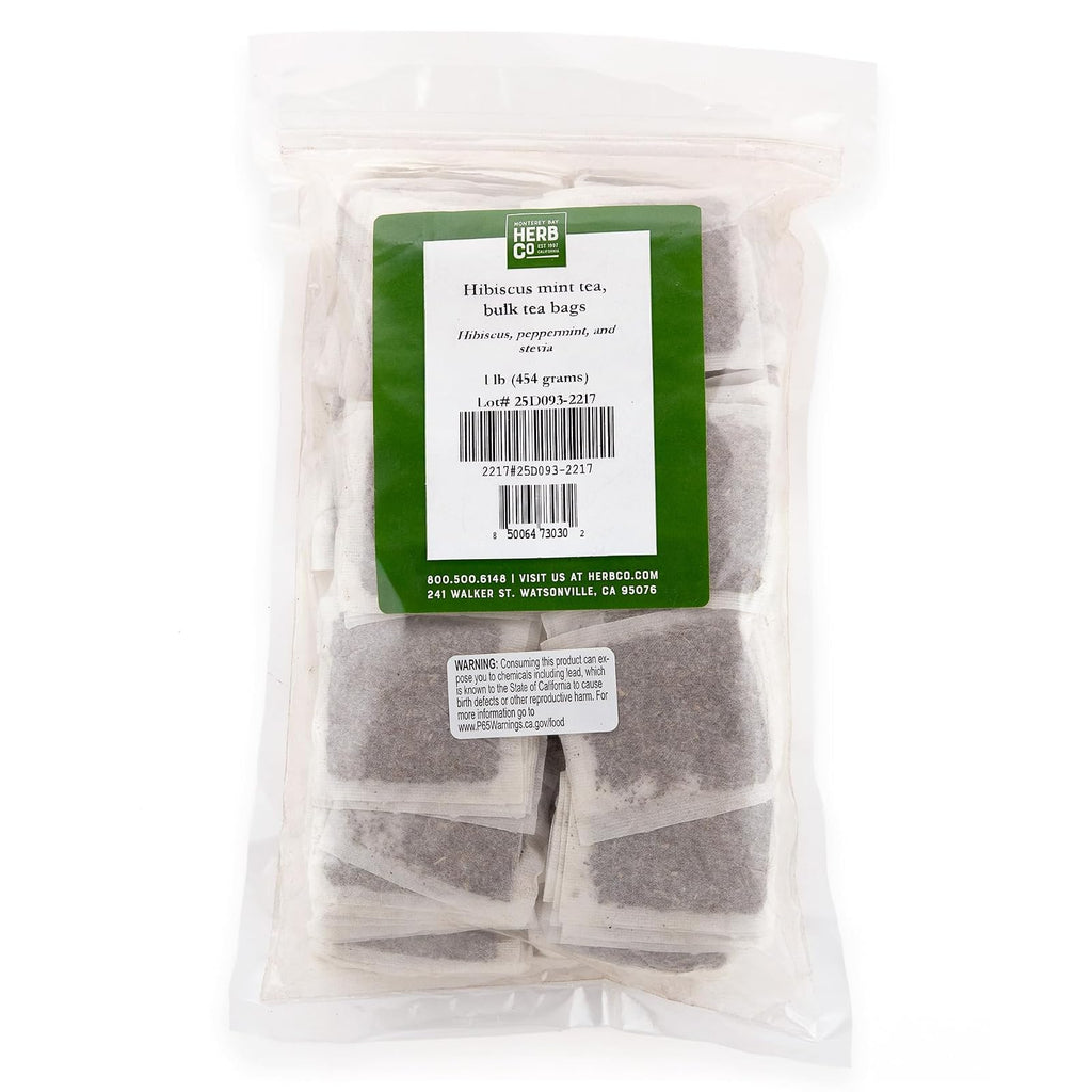 Herb Co hibiscus mint tea bags