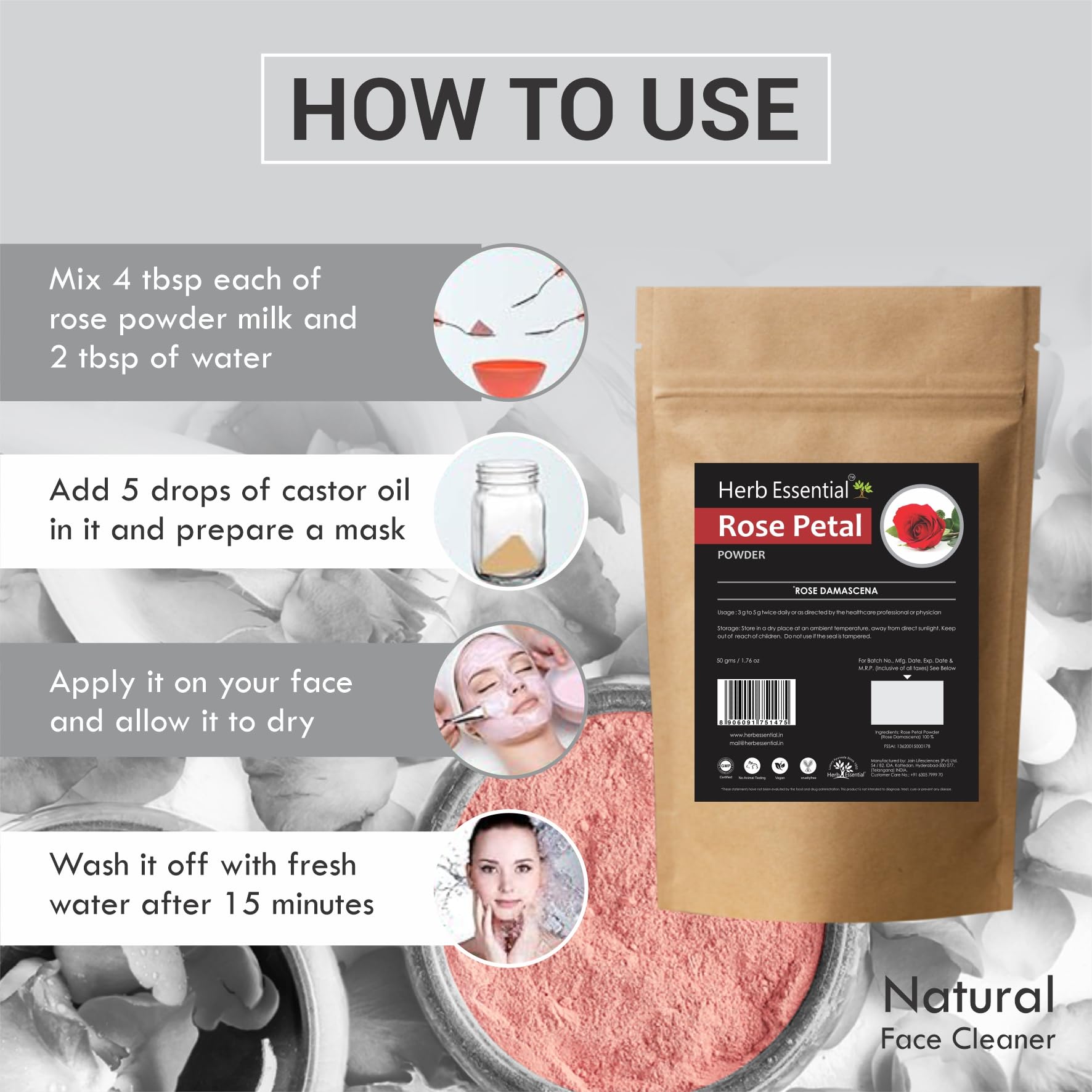 Herb Essential rose petal supplement