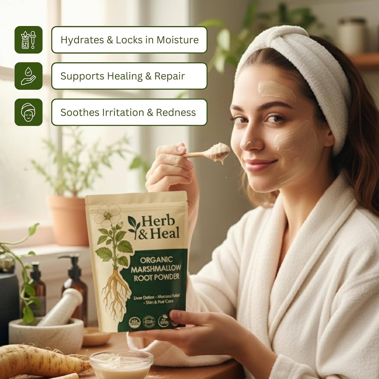 Herb & Heal herbal powder for skin health