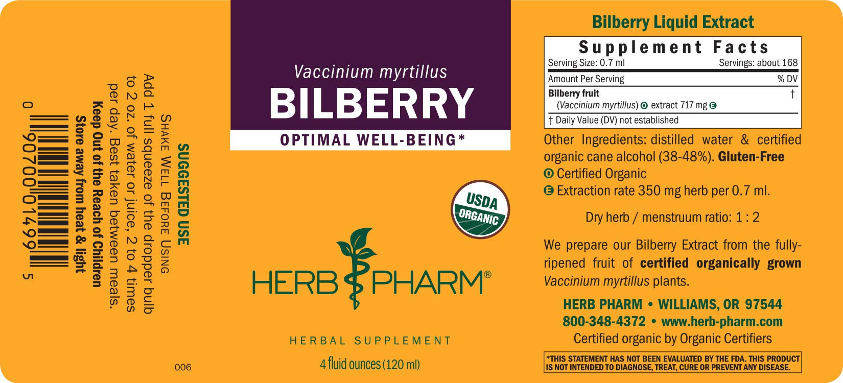 Herb Pharm bilberry for daily health