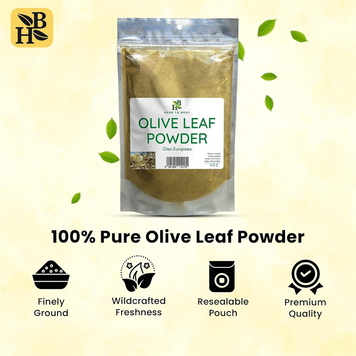 Herb To Body olive leaf nutrition