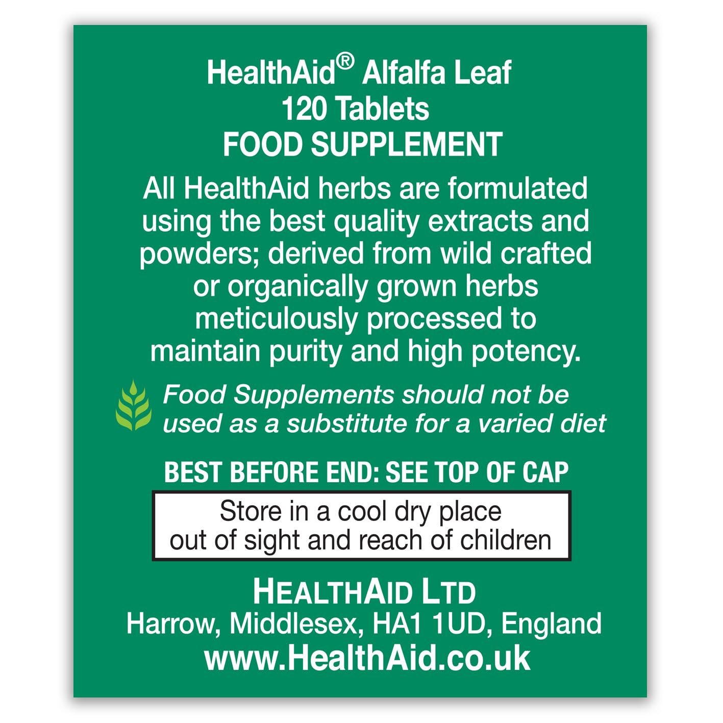 herbal alfalfa for digestive health