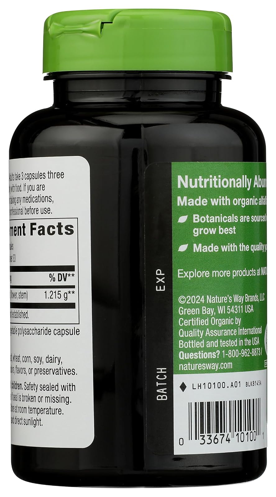 Herbal alfalfa supplement for energy boost