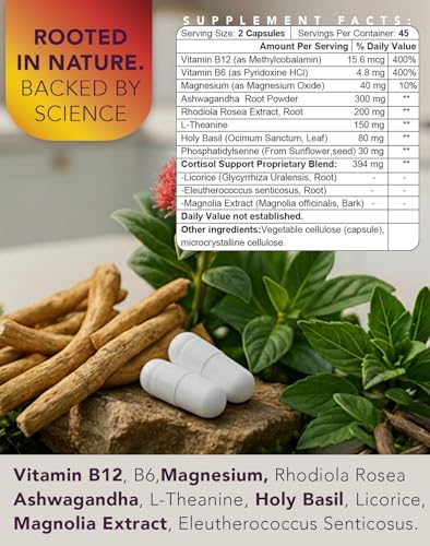 Herbal ashwagandha capsules for daily wellness