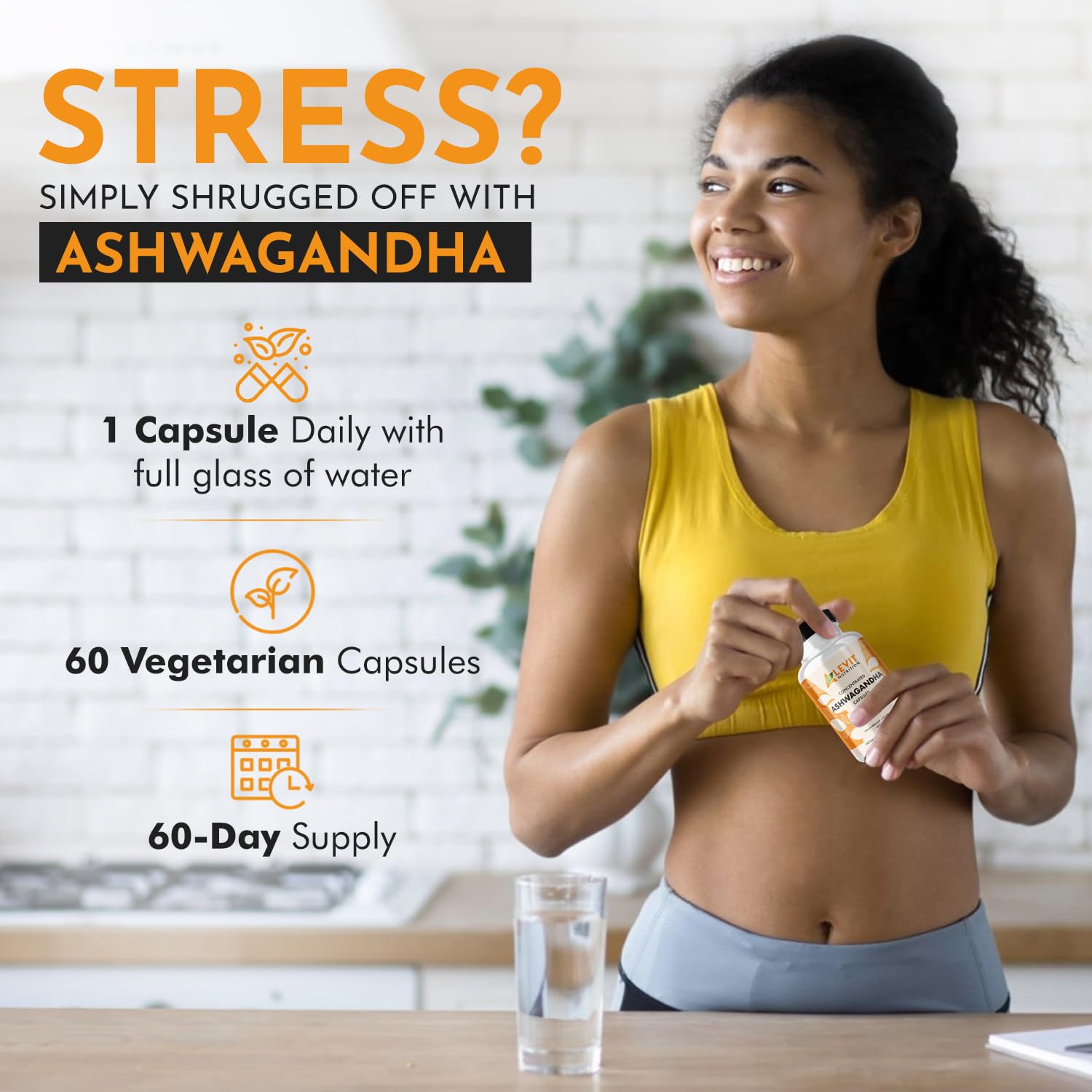 Herbal ashwagandha for anxiety support