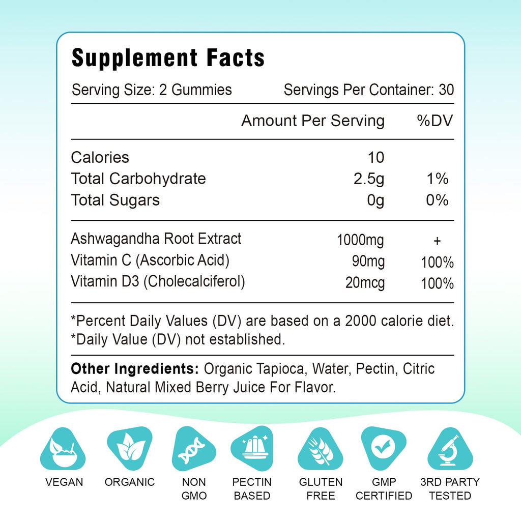 Herbal Ashwagandha gummies for daily wellness