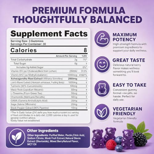 Herbal Ashwagandha gummies for mood support