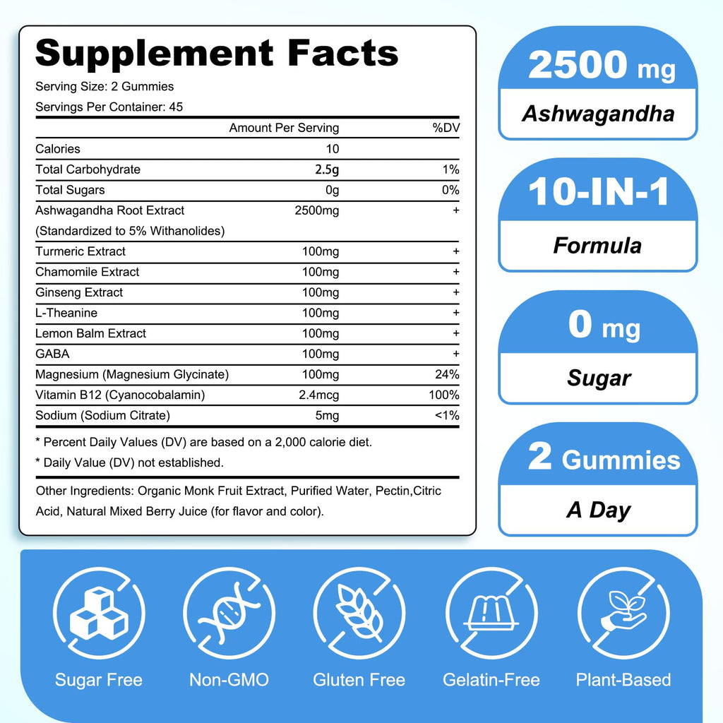 Herbal Ashwagandha gummies for mood support