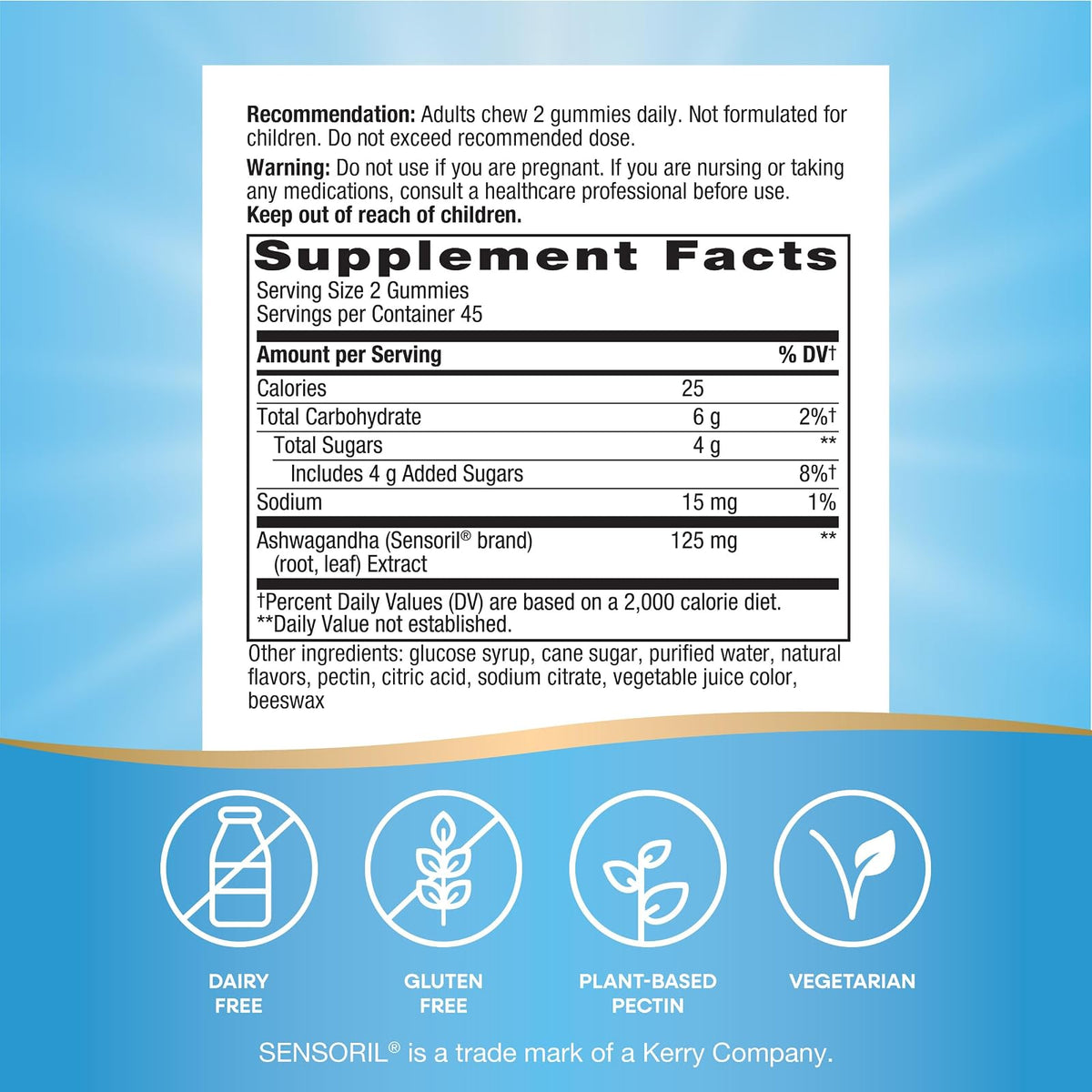 Herbal ashwagandha gummies for natural energy
