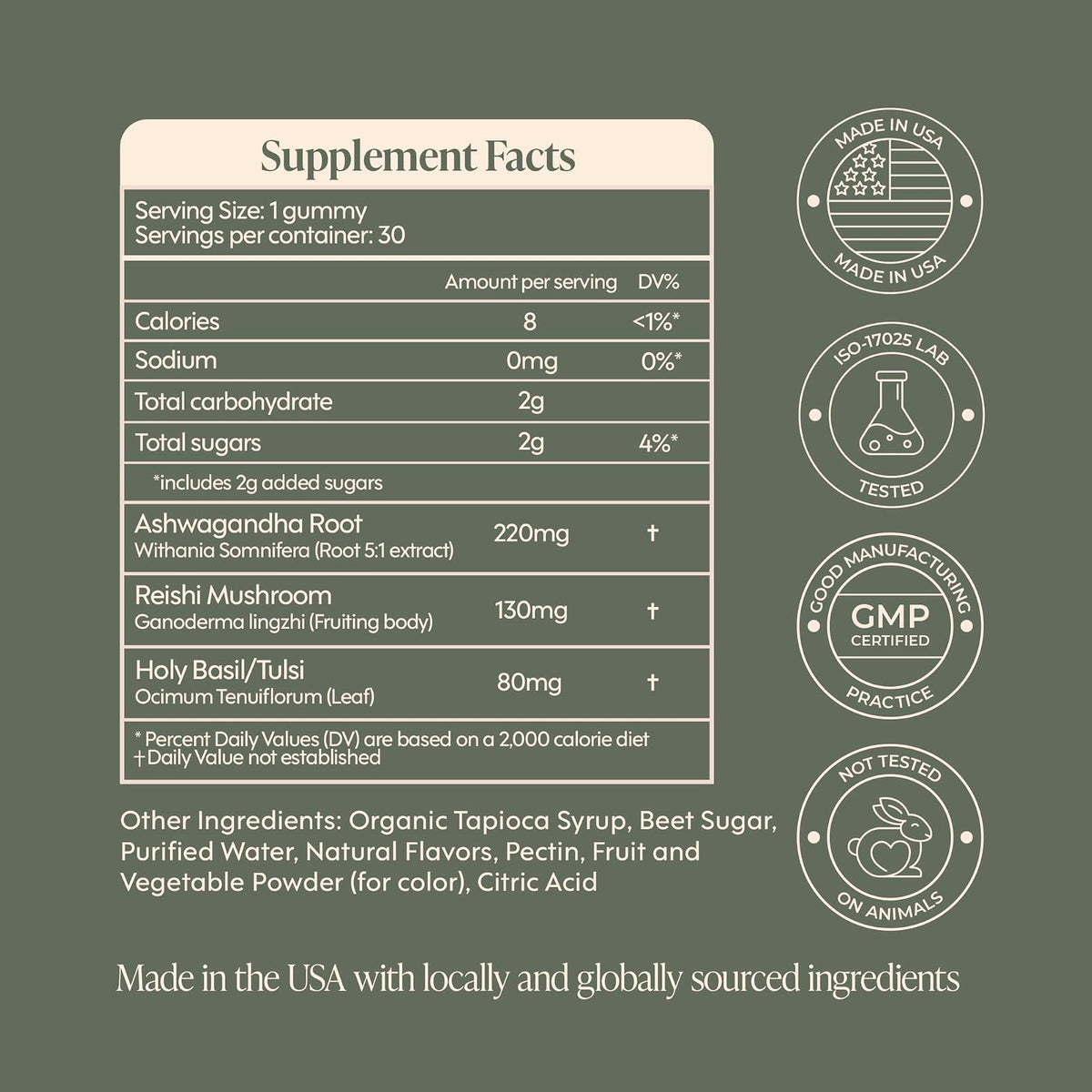 Herbal ashwagandha gummies for relaxation