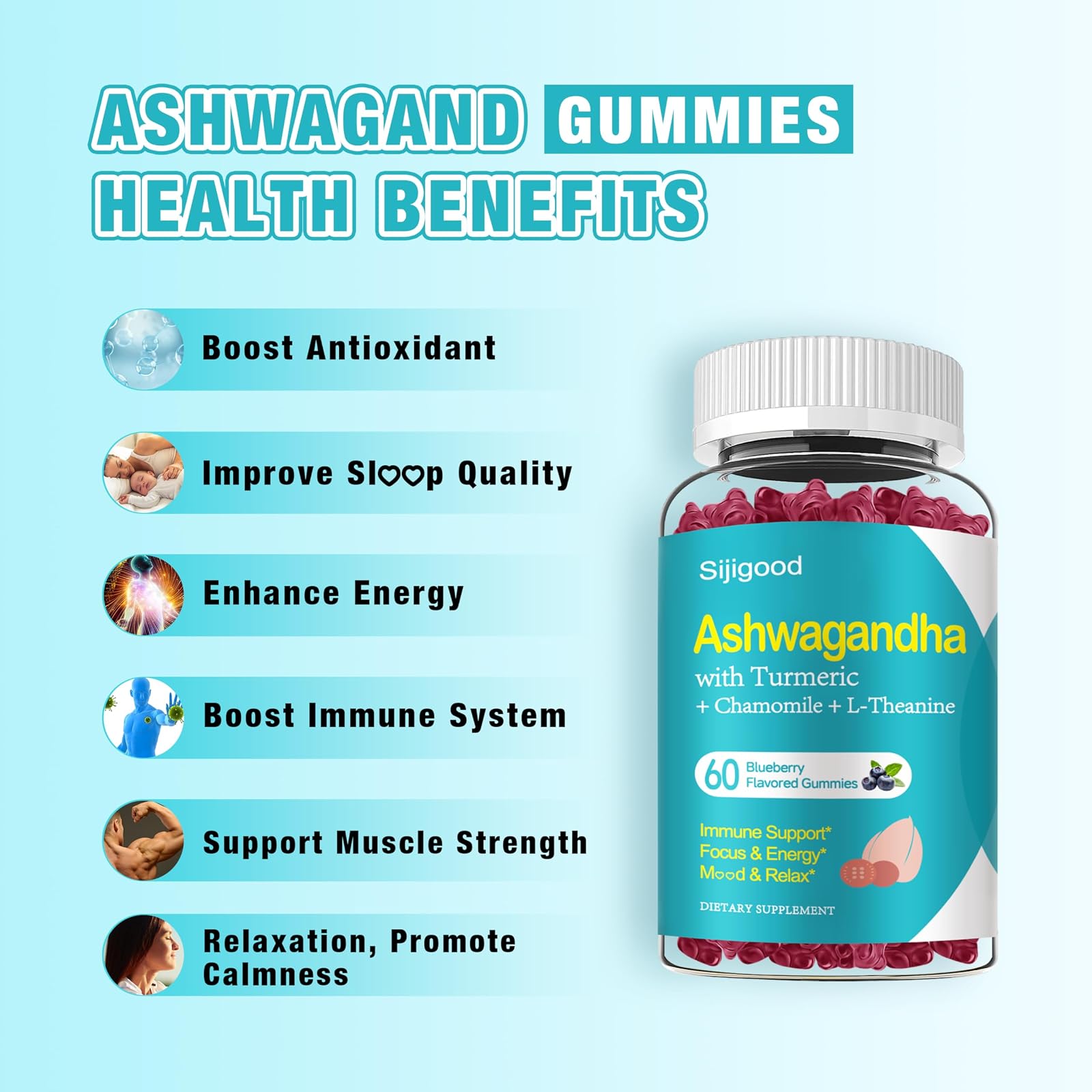 Herbal Ashwagandha gummies for relaxation