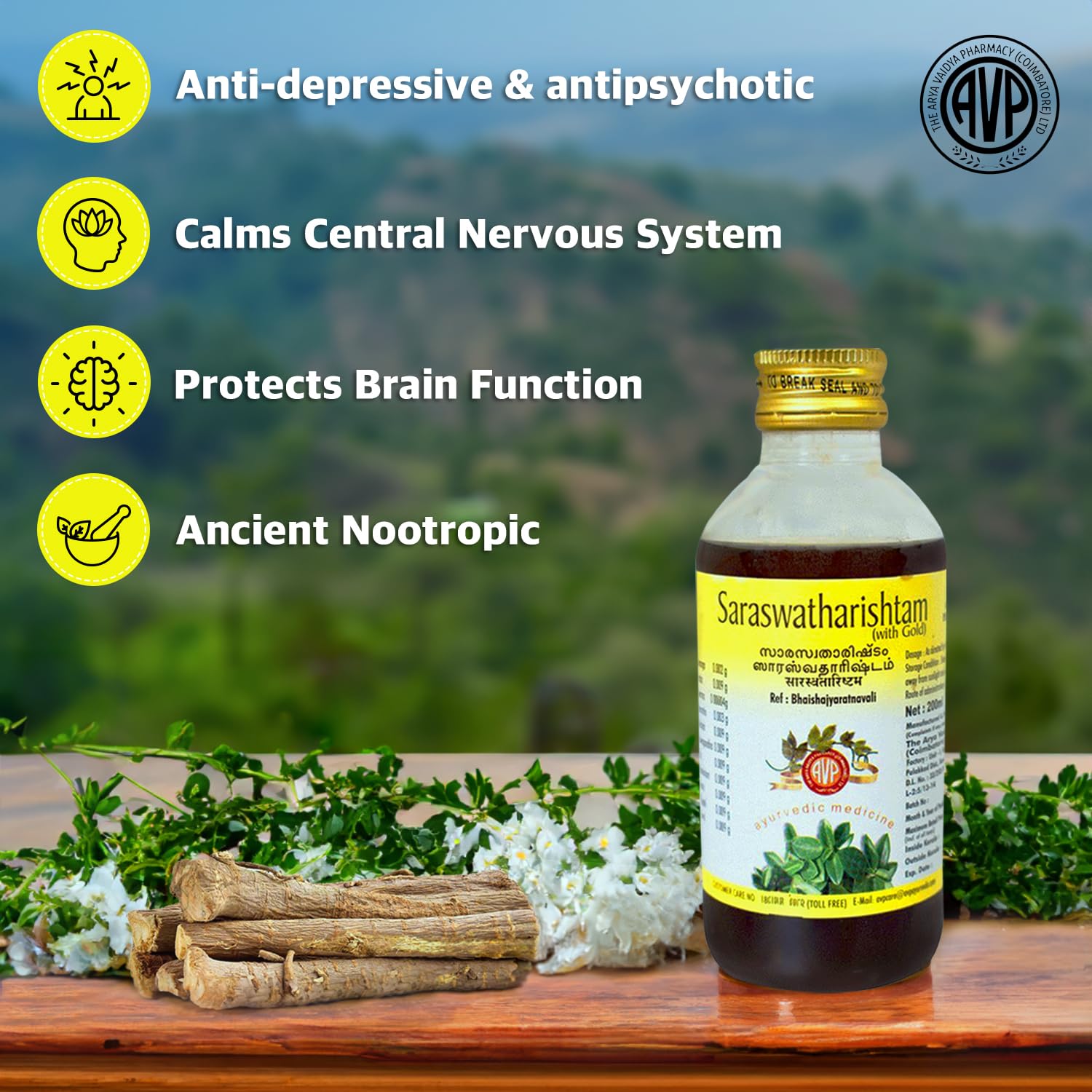 herbal Ayurvedic liquid for cognitive function